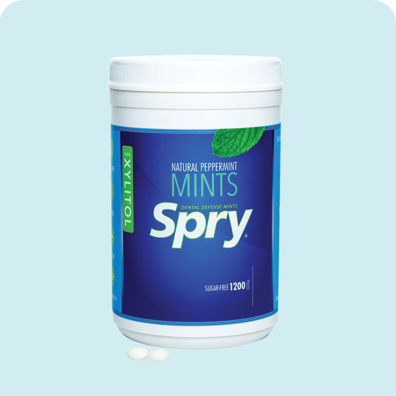 Spry® Natural Xylitol Mints 1200ct – Sugar-Free Mints for Bulk Use