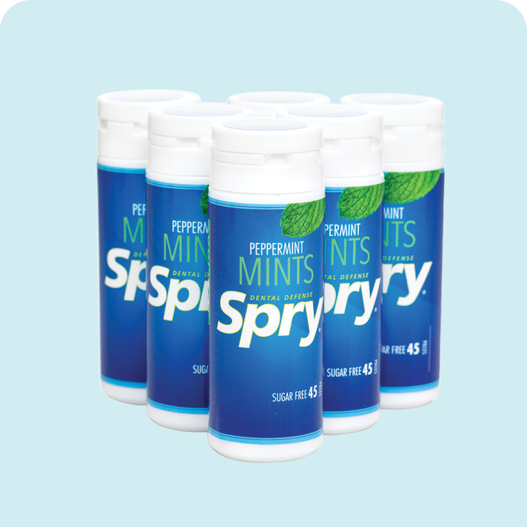 Spry® Natural Xylitol Mints 45ct – Sugar-Free Mints for Fresh Breath